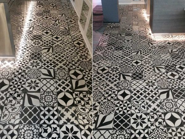 Zementfliesen Patchwork | Schwarz und Weiss | ARTICIMA